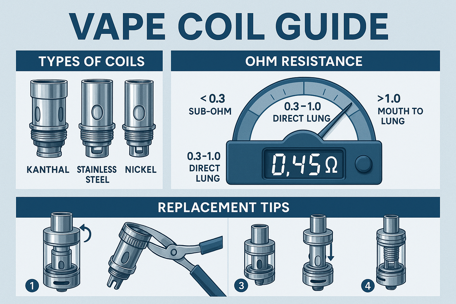 The Complete Vape Coil Guide: Ohm Resistance, Types & Replacement Tips